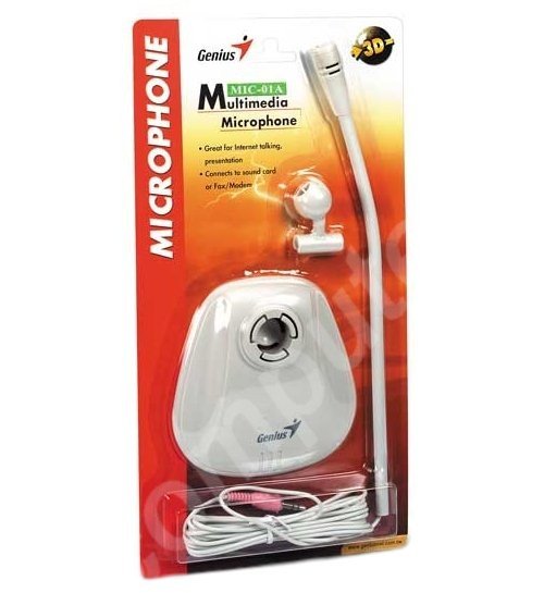 Мікрофон Genius MIC-01A White (31700028100) купити | ELMIR - ціна ...