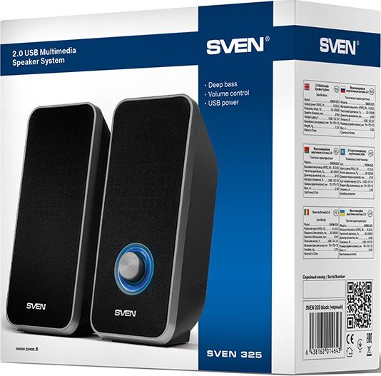 Акустическая система Sven 325 Black купить | ELMIR - цена, отзывы ...