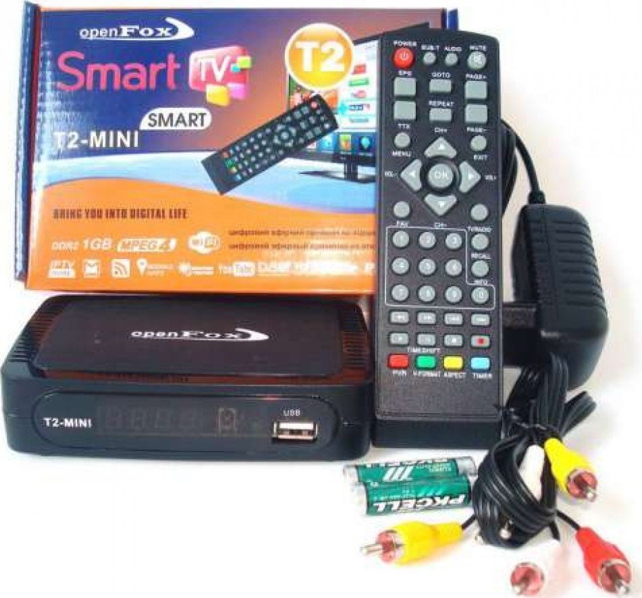 Тюнер DVB-T2 OpenFox T2 mini Smart-2 купить | ELMIR - цена, отзывы, характеристики