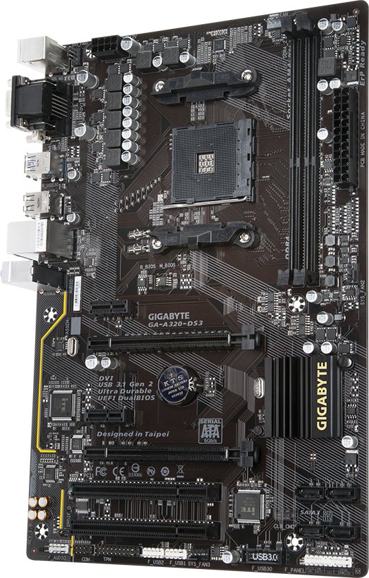 Материнская плата Gigabyte GA-A320-DS3 s-AM4 A320 купить | Elmir - цена ...