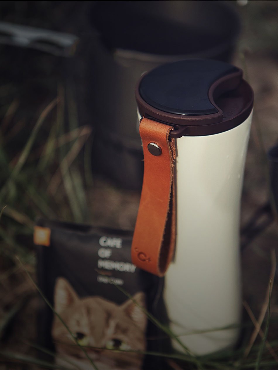 Термокружка KissKissFish MOKA Smart Coffee Tumbler White купить | ELMIR ...