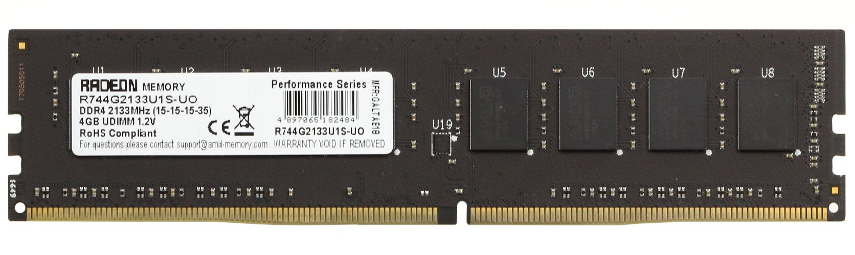 Модуль памяти AMD DDR4 4GB 2133MHz Radeon (R744G2133U1S-UO) купить ...