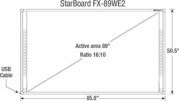 Интерактивная доска StarBoard FX-89WE2 купить | ELMIR - цена, отзывы ...
