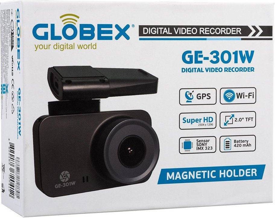Видеорегистратор Globex GE-301W купить | Elmir - цена, отзывы, характеристики