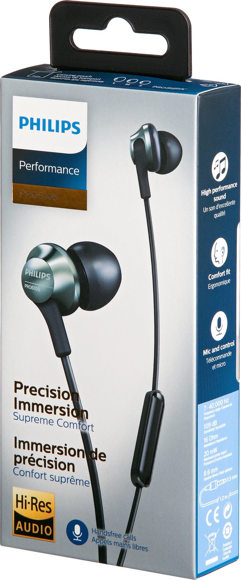 Наушники Philips PRO6105BK купить | ELMIR - цена, отзывы, характеристики