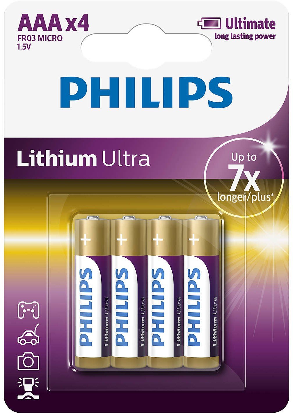 Батарейки Philips Lithium Ultra AAA/LR3 BL (FR03LB4A/10) 4 шт. купить ...