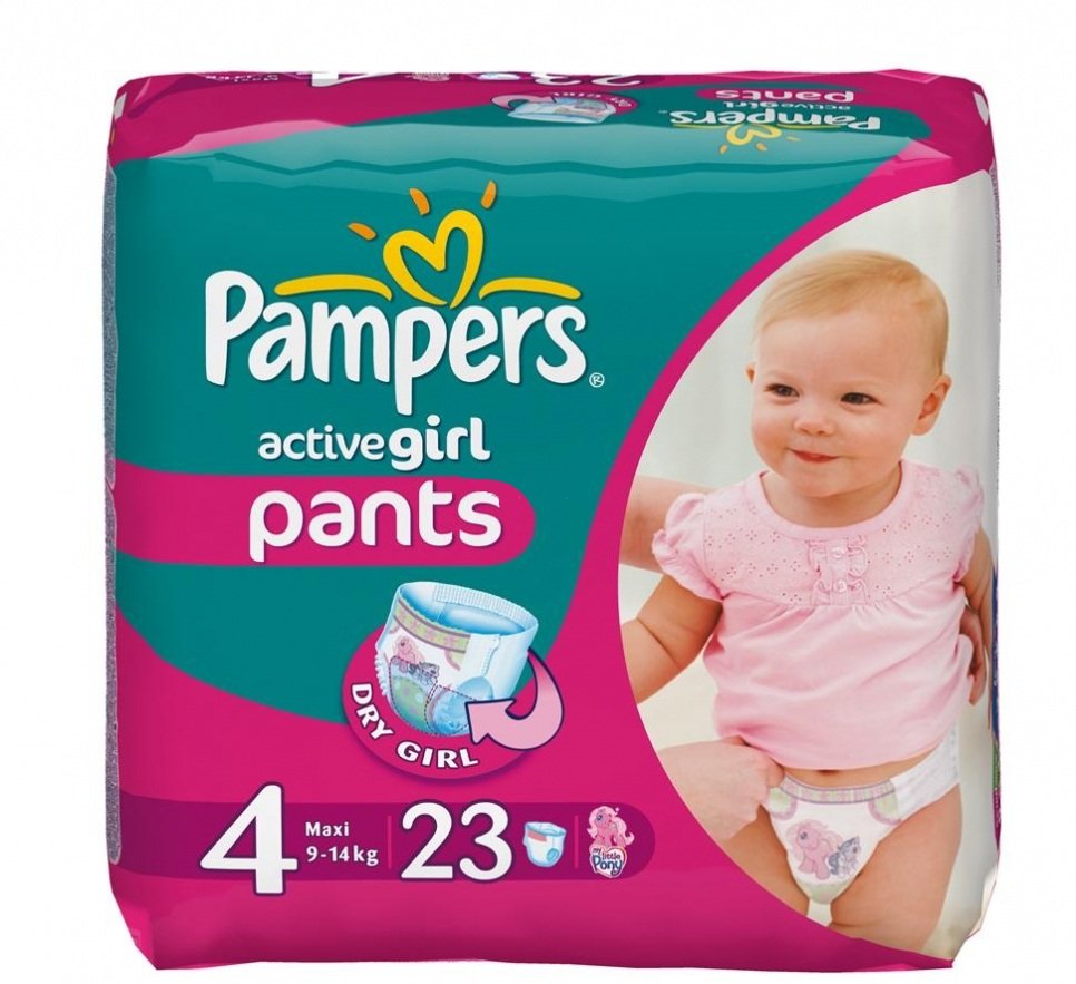 Подгузники-трусики Pampers Active Girl Maxi 4 23 шт. купить | ELMIR ...
