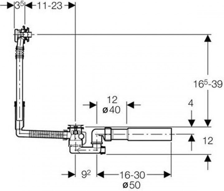 Злив-перелив для ванни Geberit (150.520.21.1) купити | ELMIR - ціна ...