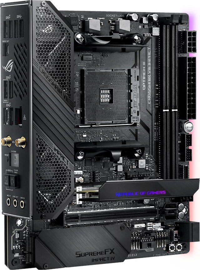 Материнская плата Asus ROG Crosshair VIII Impact Mini-DTX s-AM4 X570 ...