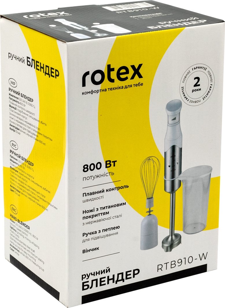 Блендер Rotex RTB910-W купить | ELMIR - цена, отзывы, характеристики