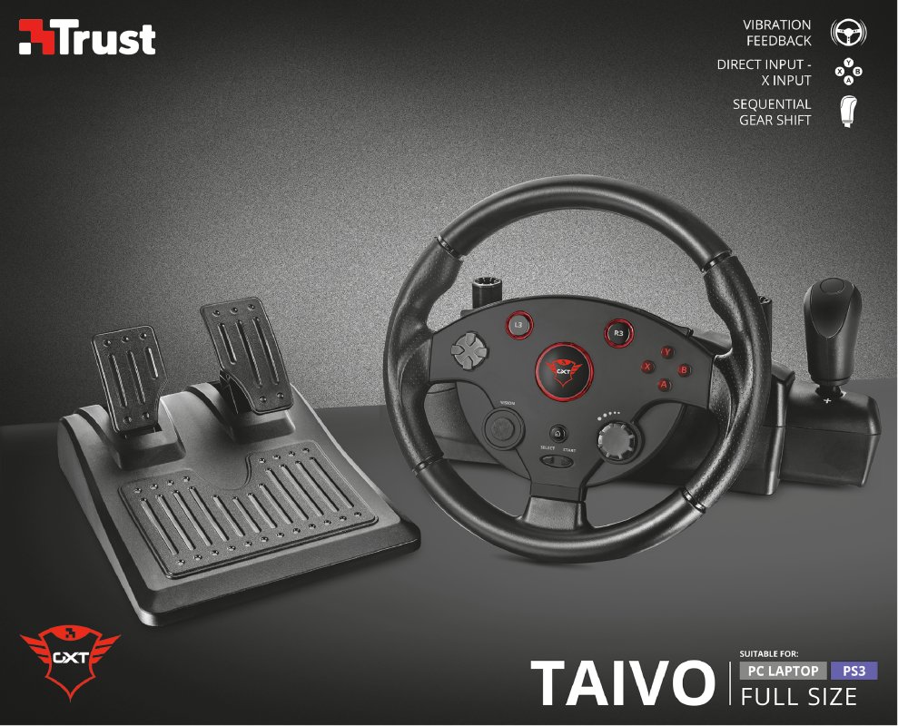 Руль Trust GXT 288 Racing Wheel (20293) купить | ELMIR - цена, отзывы ...