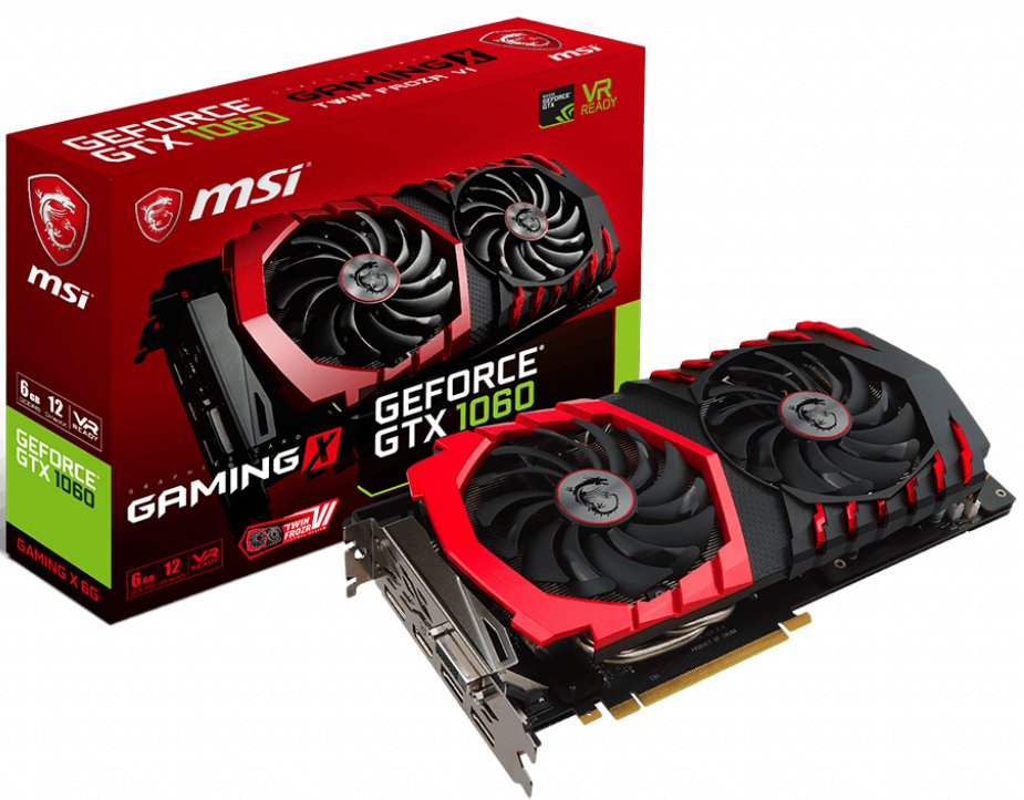 Видеокарта MSI PCI-E GeForce GTX1060 6GB DDR5 (GTX 1060 GAMING X 6G ...