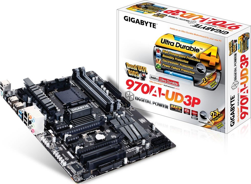 Материнская плата GigaByte GA-970A-UD3P s-AM3 970 купить | Elmir - цена ...