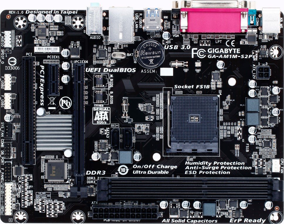 Материнская плата GigaByte GA-AM1M-S2P s-AM1 купить | Elmir - цена ...