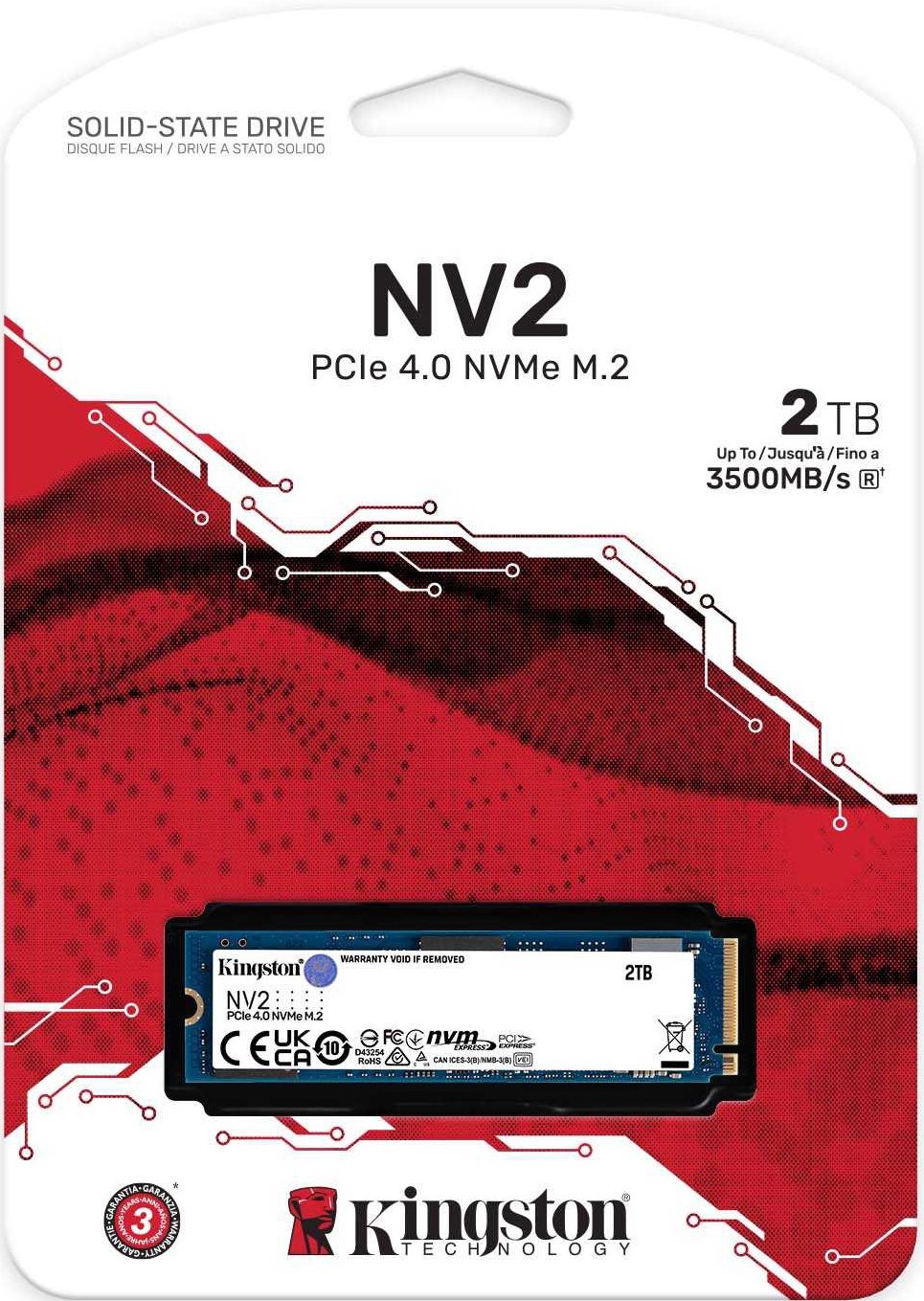 SSD-накопитель M.2 2TB Kingston NV2 (SNV2S/2000G) купить | ELMIR - цена ...