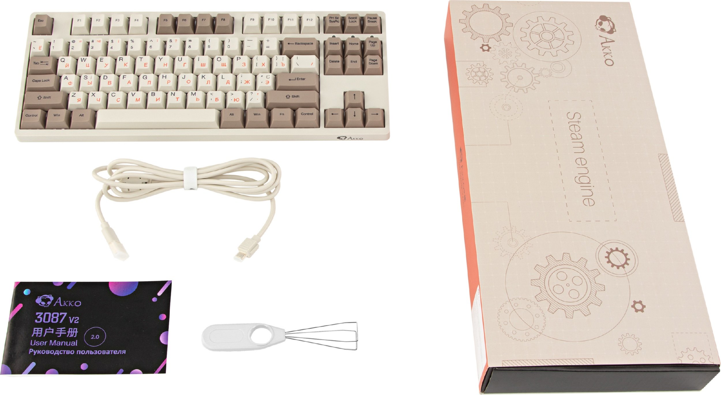 Клавиатура Akko 3087 Steam Engine Akko CS Radiant Red Grey/Red (A3087 ...