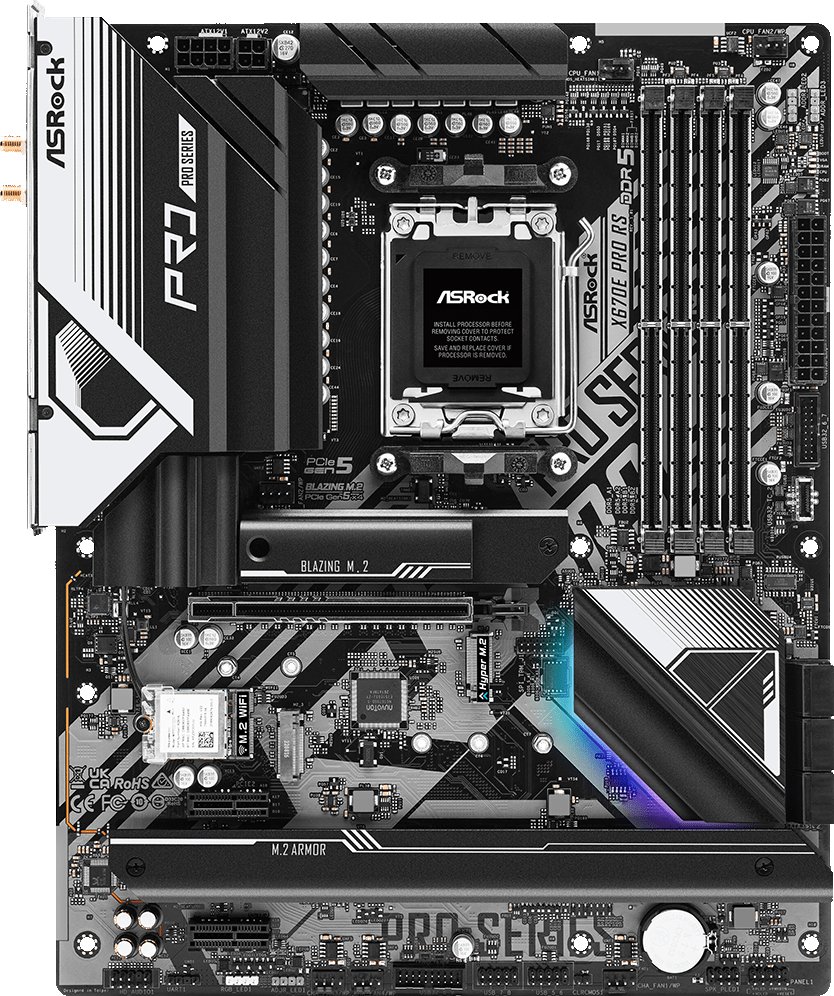 Материнская плата ASRock X670E Pro RS s-AM5 X670 купить | Elmir - цена ...