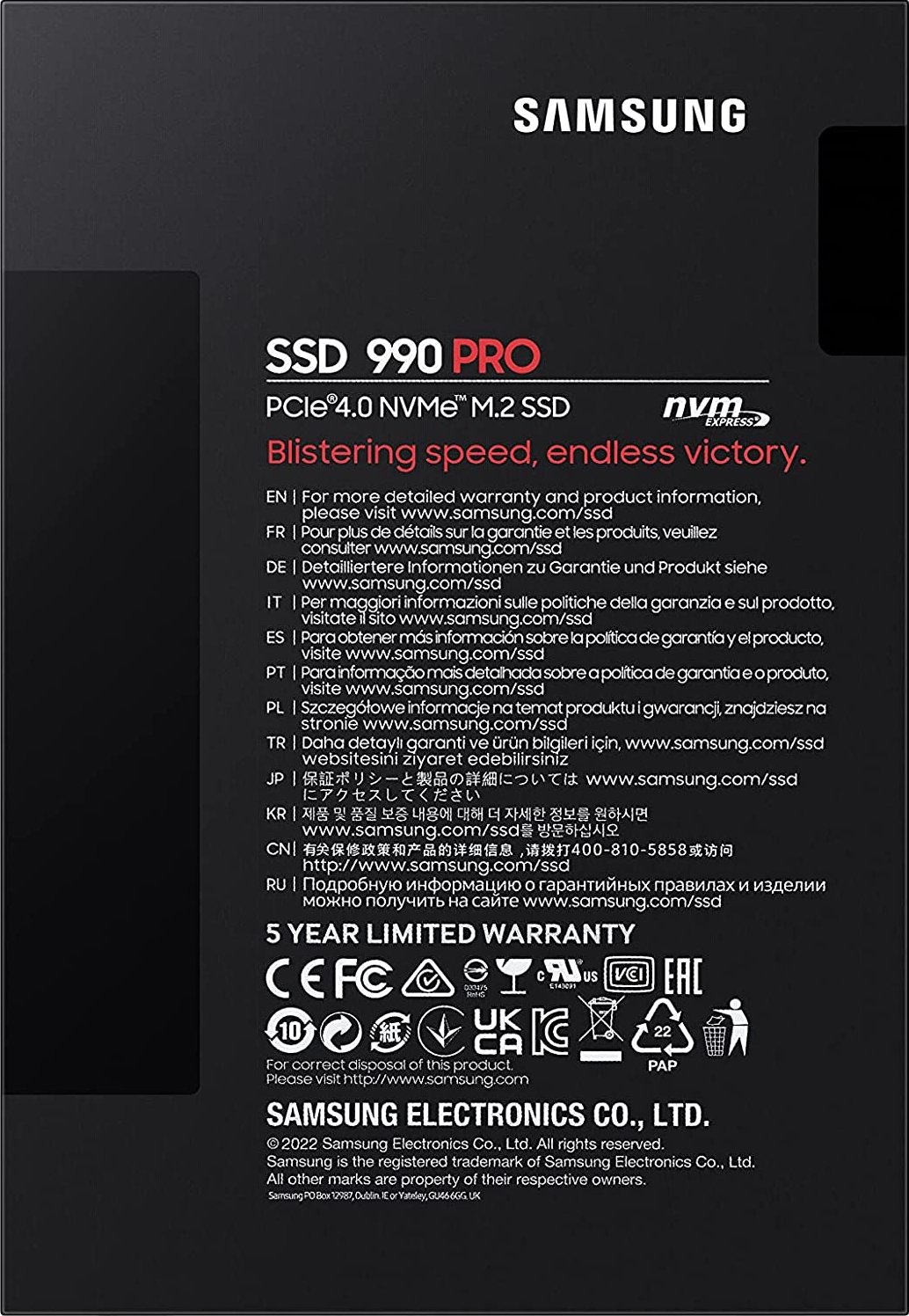 SSD-накопитель M.2 2TB Samsung 990 PRO (MZ-V9P2T0BW) купить | ELMIR ...