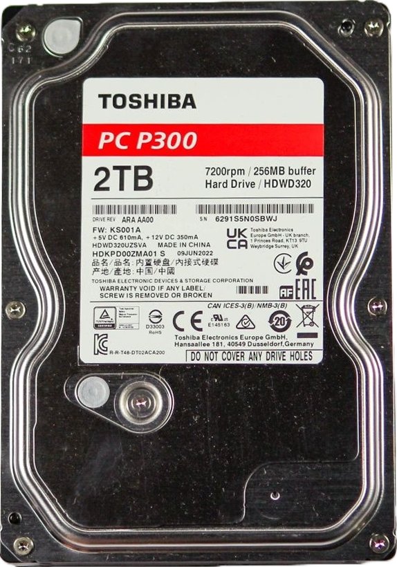 Жесткий диск 3.5" SATA 2TB Toshiba P300 (HDWD320UZSVA) купить | Elmir ...