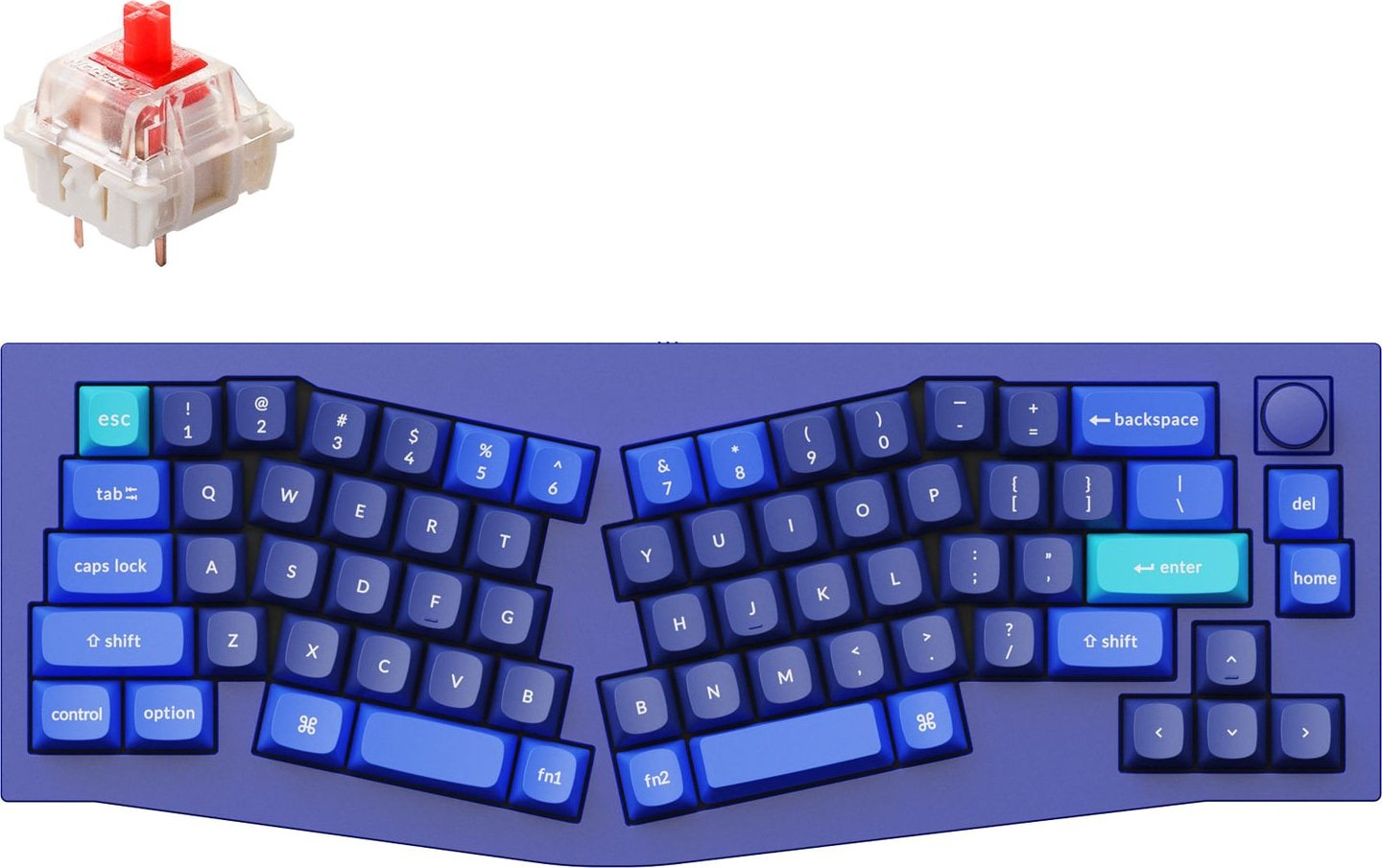 Клавиатура Keychron Q8 QMK Gateron G PRO Red Hot-Swap RGB Knob EN Blue ...