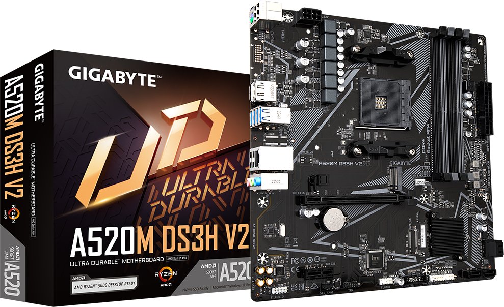 Материнская плата GigaByte A520M DS3H V2 s-AM4 A520 купить | Elmir ...