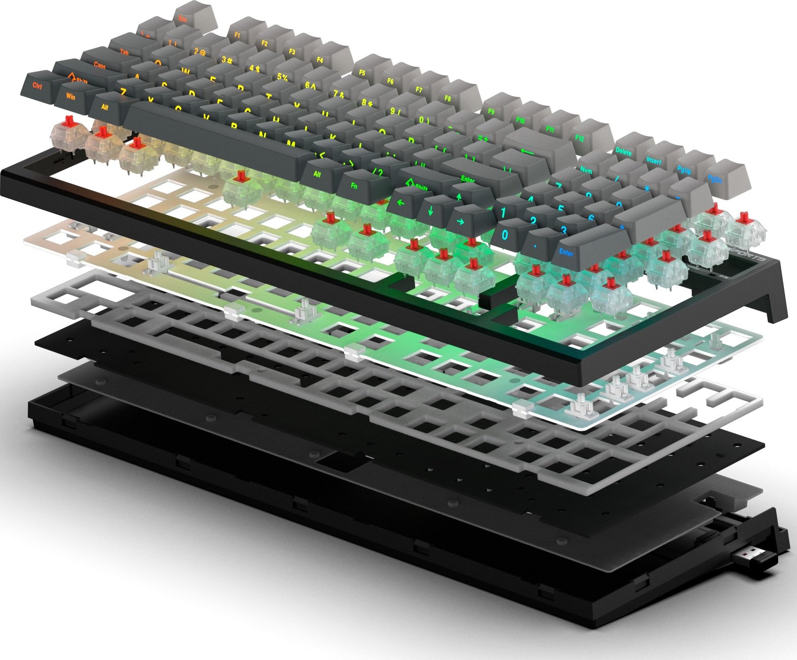 Клавиатура FL Esports FL980 V2 Obsidian Gradient Lik Kailh Box ...