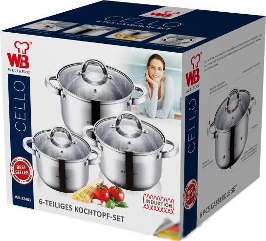 Набор посуды WellBerg WB-22483 купить | ELMIR - цена, отзывы ...