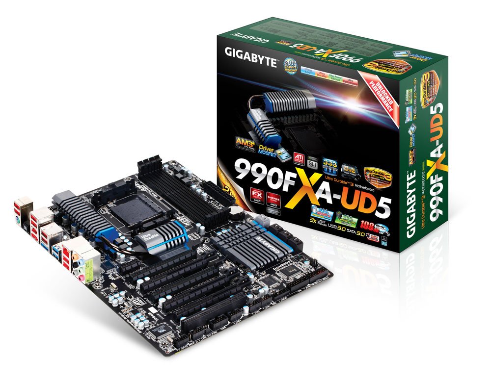 Материнская плата GigaByte GA-990FXA-UD5 s-AM3 990FX купить | Elmir ...
