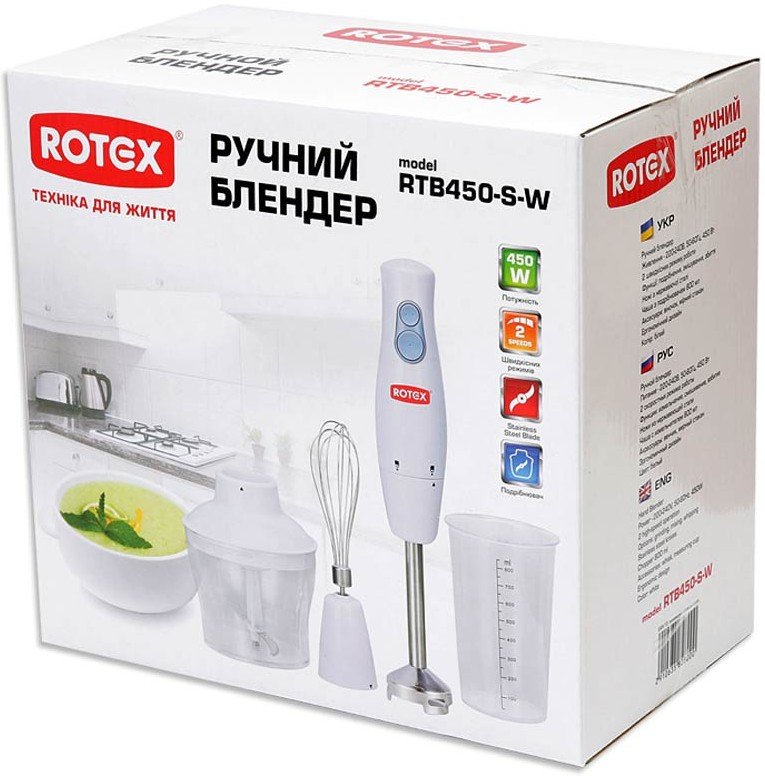 Блендер Rotex RТB450-S-W купить | ELMIR - цена, отзывы, характеристики