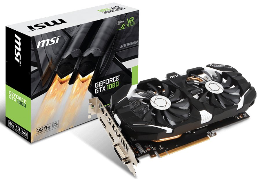 Видеокарта MSI PCI-E GeForce GTX1060 3GB DDR5 (GTX 1060 3GT OC ...