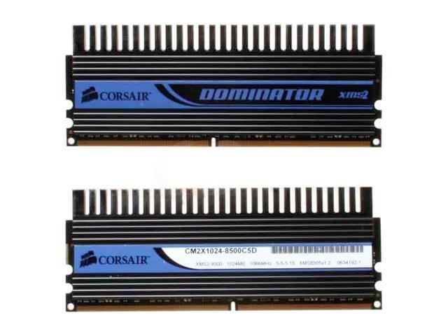 Модуль памяти Corsair Ddr2 2gb 2x1gb 1066mhz Dominator Twin2x2048