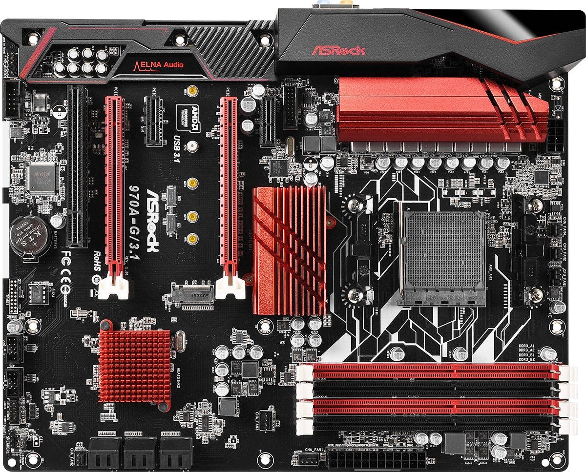 Материнская плата ASRock 970A-G/3.1 s-AM3 970 купить | Elmir - цена ...