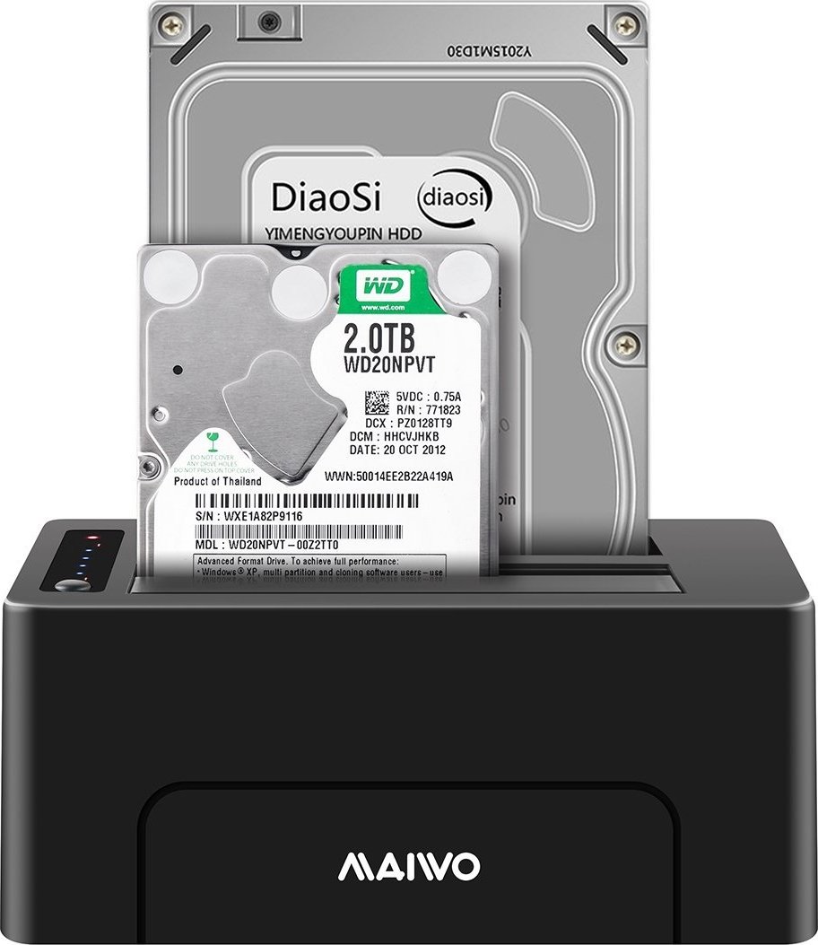 Док-станция для SSD/HDD 2.5"/3.5" USB3.2 Gen1 Maiwo K3082 Black SATA ...
