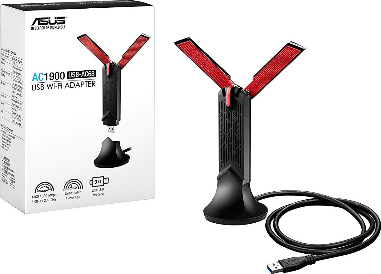 WiFi-адаптер USB Asus USB-AC68 купить | Elmir - цена, отзывы ...
