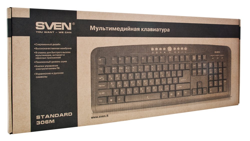 Клавиатура Sven Standard 306M Black USB купить | Elmir - цена, отзывы ...