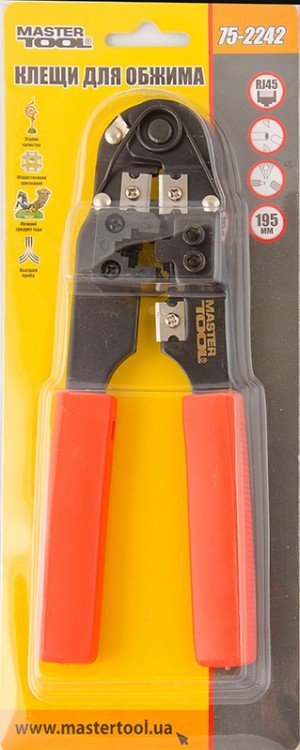 Клещи обжимные MasterTool 75-2242 купить | ELMIR - цена, отзывы, характеристики