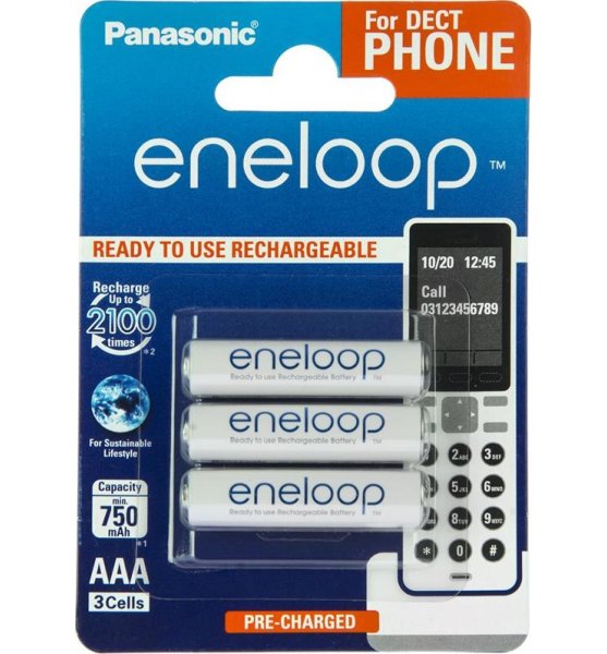 Аккумуляторы Panasonic Eneloop Bk 4mcce 3de Aaa Hr03 Ni Mh 750 Mah Dect