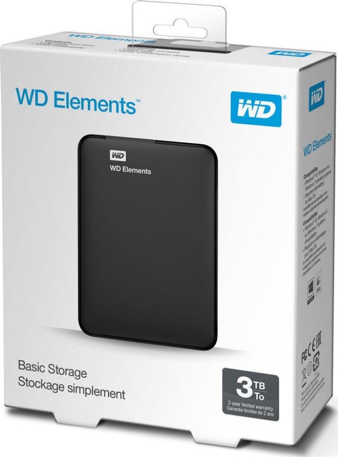 Жесткий диск USB 3TB WD Elements Portable Black (WDBU6Y0030BBK-WESN ...